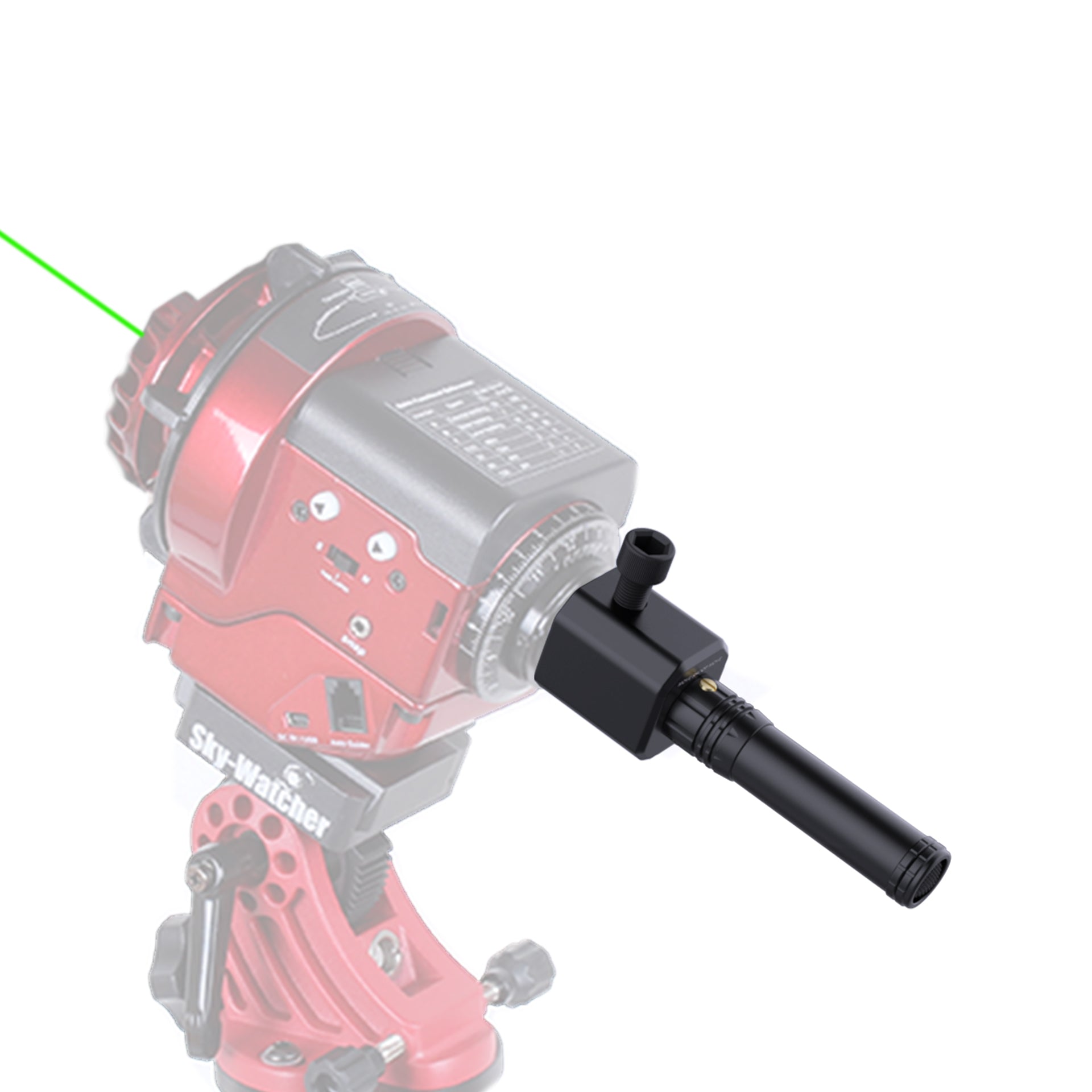 The laser beam is so faint after it is attached to SkyWatcher GTi and ...